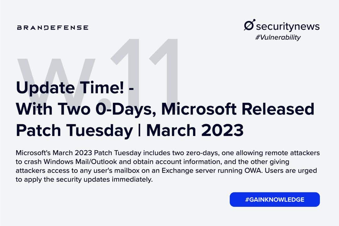 Microsoft Fixes Multiple Vulnerabilities In March 2023 Patch Tuesday ...