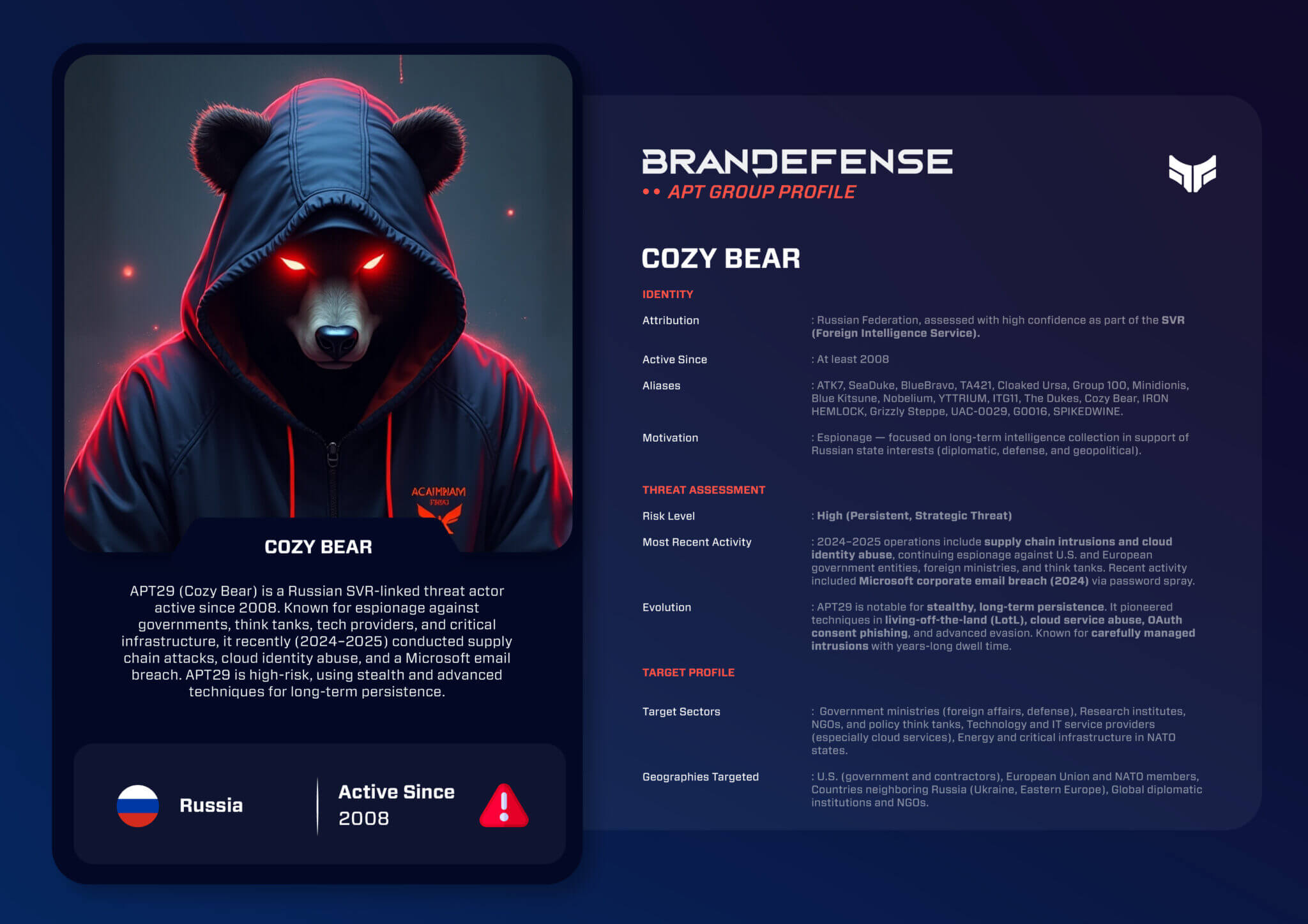 APT29 (Cozy Bear): Russia’s Stealth Espionage Powerhouse - Brandefense